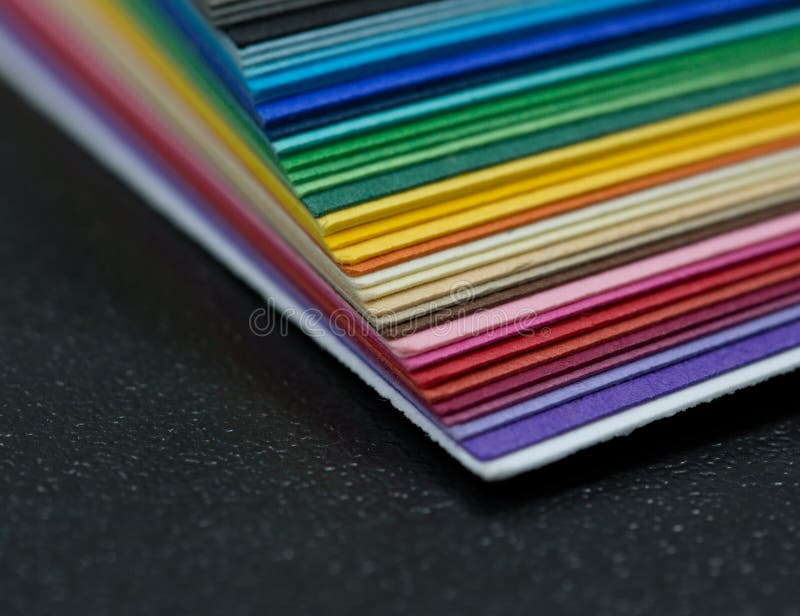 Stack of colored paper stock image. Image of creativity - 24932017