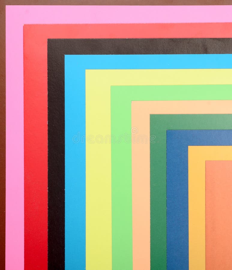 Stack of Colored Paper for Creative Work Stock Image - Image of ...