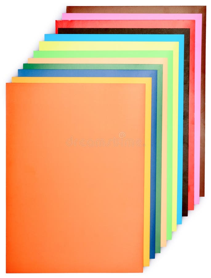 Stack of Colored Paper for Creative Work Stock Image - Image of bale ...
