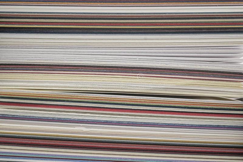 Stack of colored papers stock image. Image of colourful - 242791577