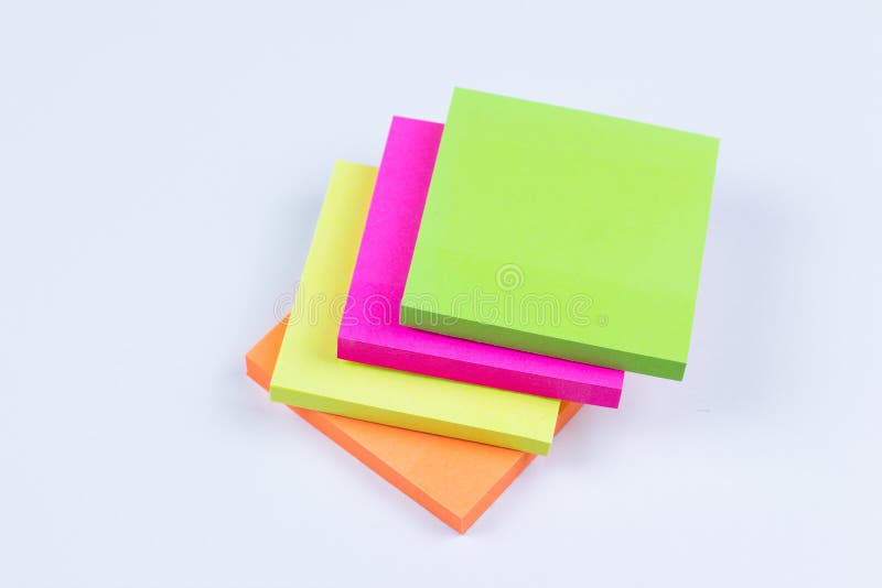 Colored Sticky Notes with Pens and Markers Stock Photo - Image of ...