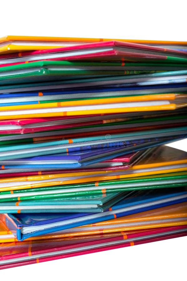 A Stack of Colored Thin Books Stock Image - Image of literature ...