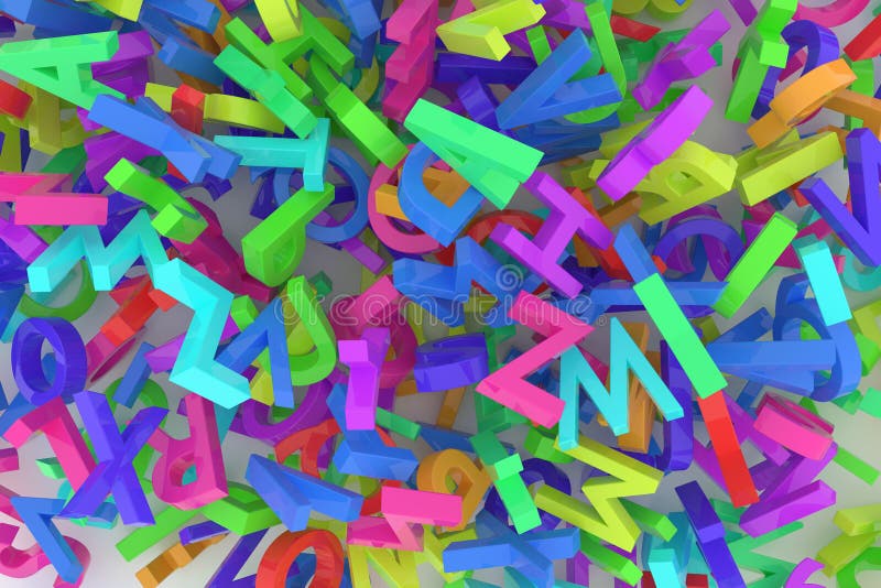 Stack of Colorful Alphabets Letters from a To Z Stock Illustration ...