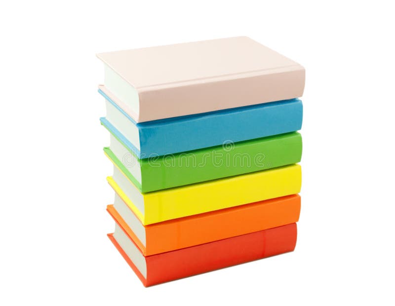 Stack of the Colorful Books Stock Image - Image of colored, paper: 20983477