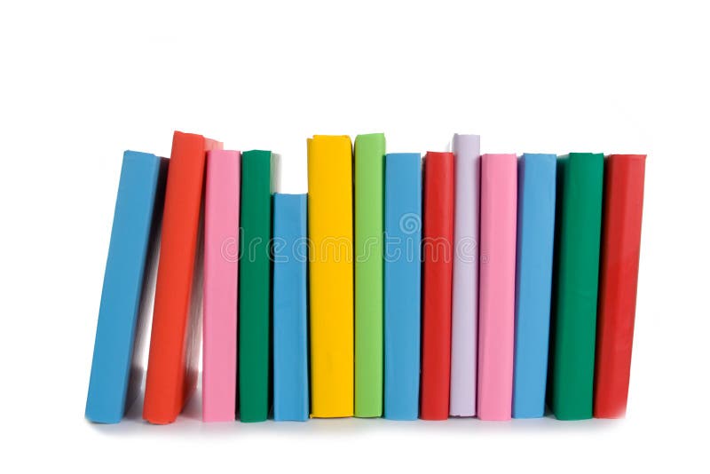 Stack of colorful books stock image. Image of library - 25313673
