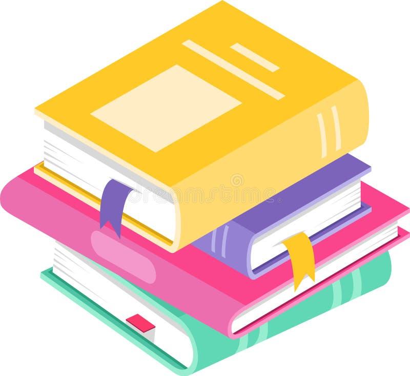 Stack of Colorful Books with Bookmarks Invites Viewers To Explore the ...