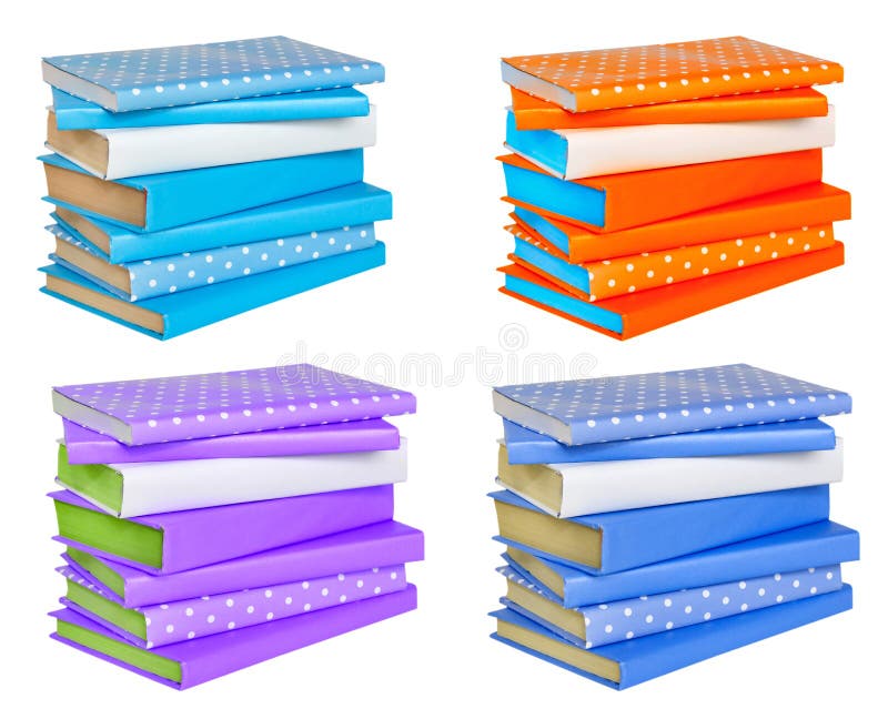 Stack of colorful books. stock image. Image of literature - 41770093