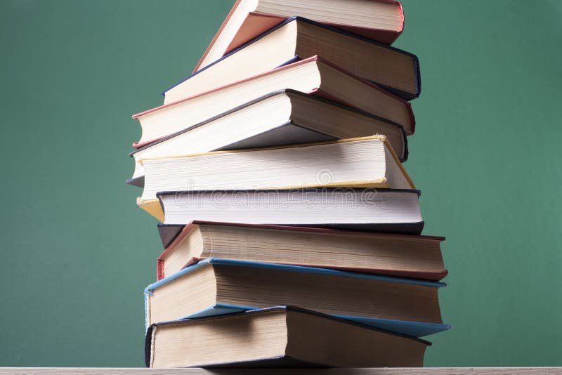 Stack of Colorful Books. Education Background. Back To School. Copy ...