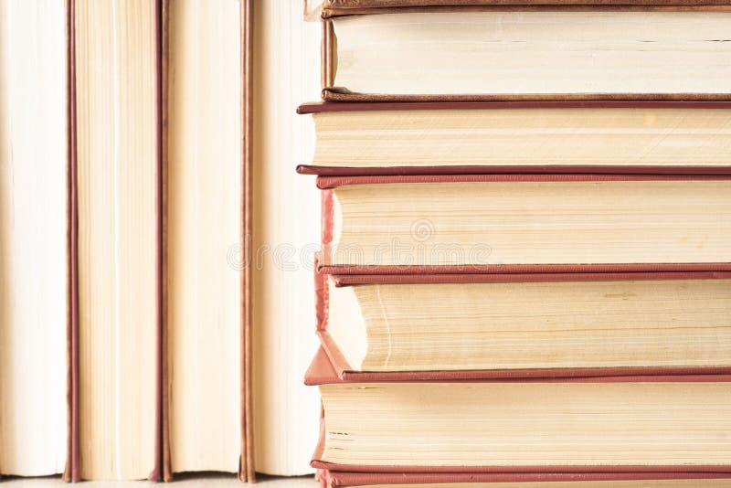 Stack of Colorful Books. Education Background. Back To School. Copy ...