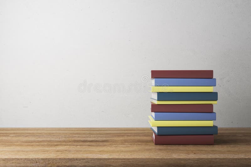 Stack of colorful books stock photo. Image of library - 144765230