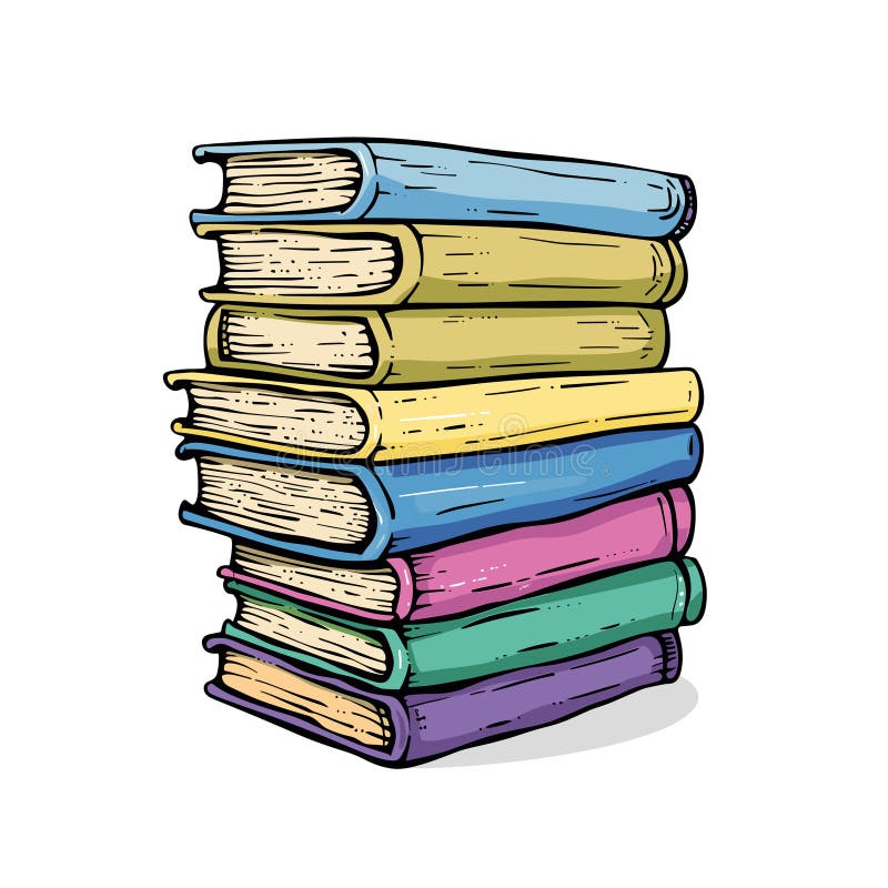 Rainbow Book Stack Stock Illustrations – 567 Rainbow Book Stack Stock ...