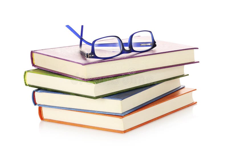 Books and glasses stock image. Image of page, stack - 110405009