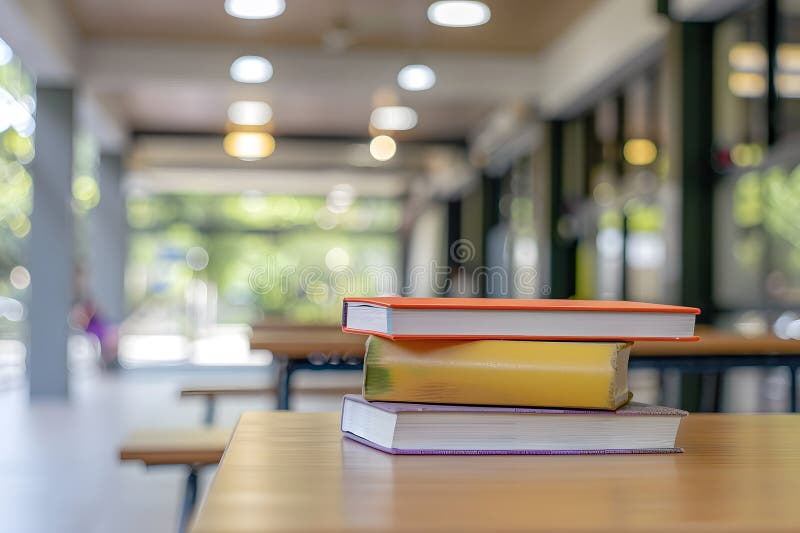 Stack Books Table Library Knowledge Education Resources Read Stock ...