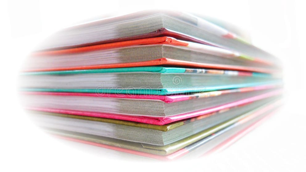 Stack of Colorful Books Side View. Stock Photo - Image of pile ...