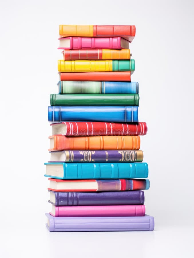 A Stack of Colorful Books Sitting on Top of Each Other Stock Image ...