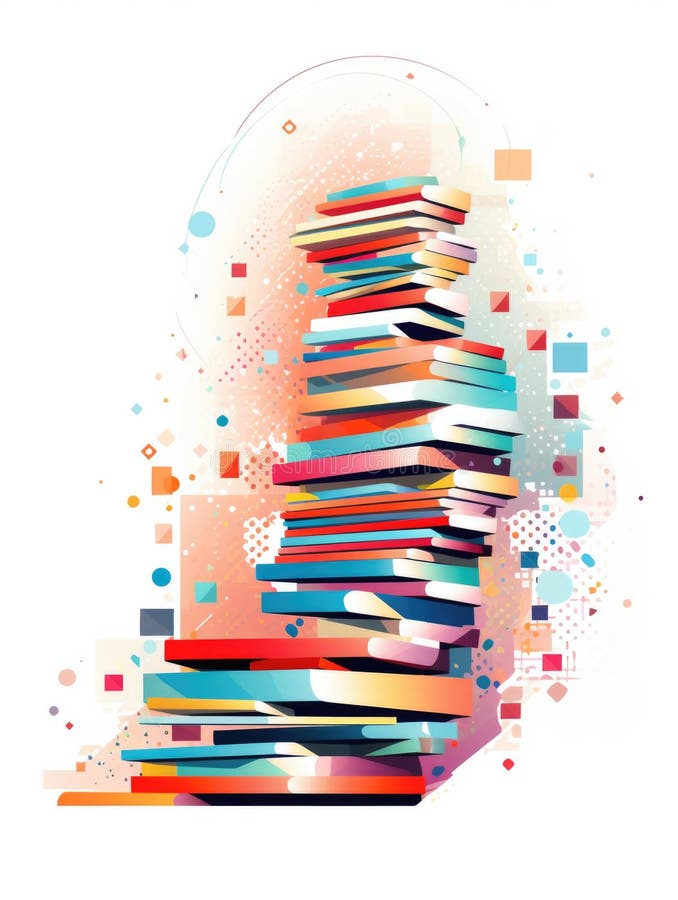 Row of Colorful Books on Blue Background, Study, Reading Concept Stock ...