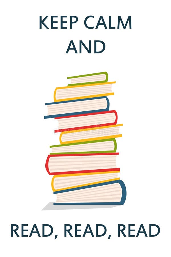 Stack of Colorful Books and Words Stock Vector - Illustration of ...