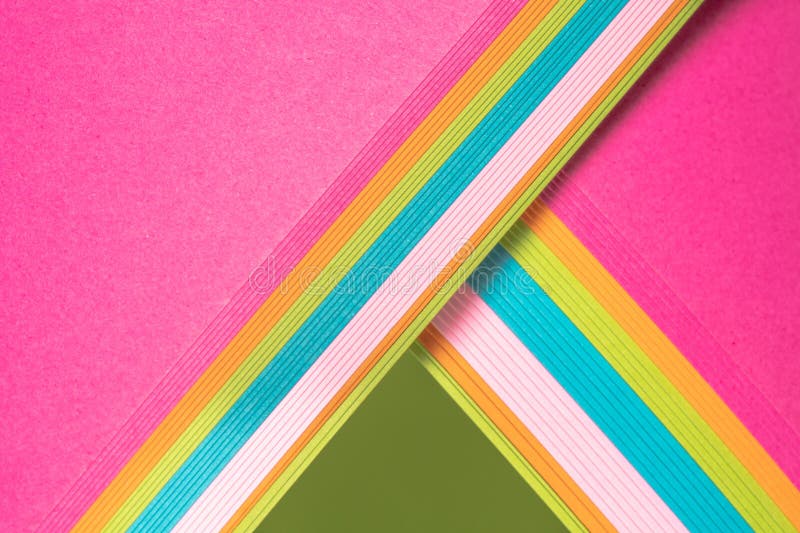 A Stack of Colorful Cardstock Overlapping on the Diagonal Stock Image ...