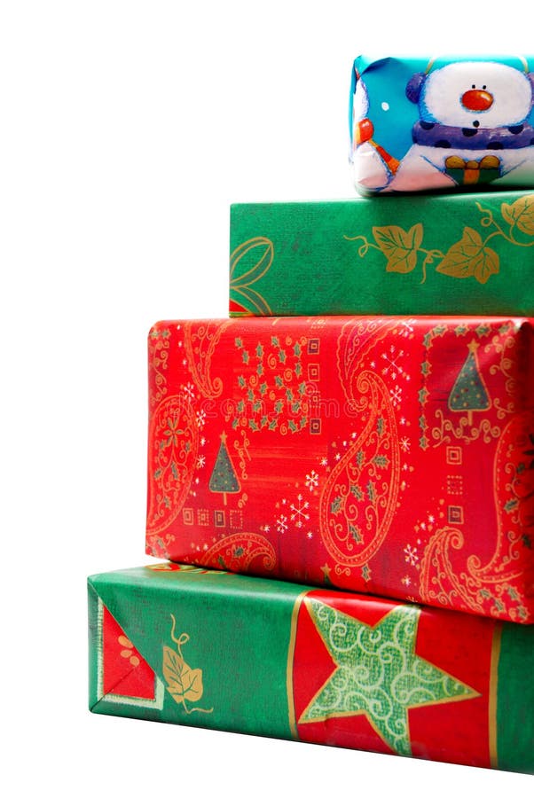 Stack of Colorful Christmas Gifts Stock Image - Image of shopping ...