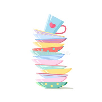 Stack Tea Cups Stock Illustrations – 1,063 Stack Tea Cups Stock ...