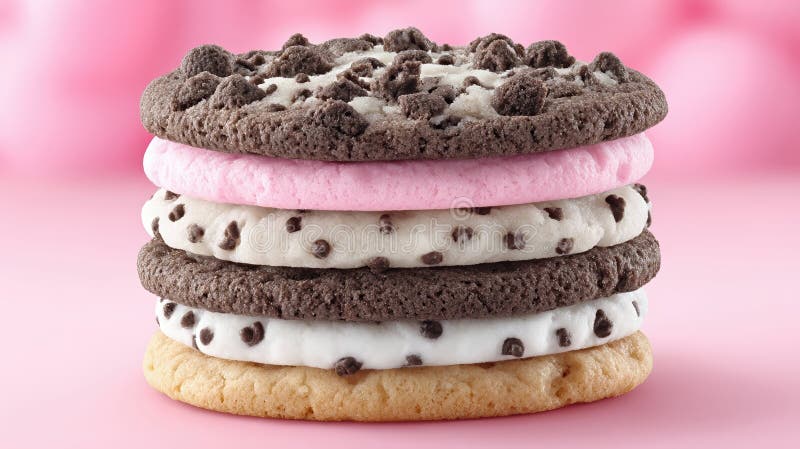 Layered Cookie Dessert Showcasing Vibrant Colors and Flavors in a ...