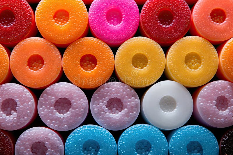 A Stack of Colorful Donuts Made from Natural Materials Stock Image ...