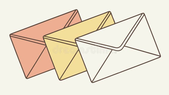Stack of Colorful Envelopes, Communication and Mail, Vector Design ...
