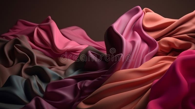 A Stack of Colorful Fabrics. Generative Ai Stock Image - Image of design, textile: 290122171