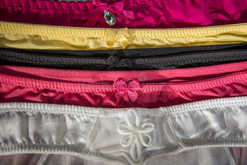 Stack of Colorful Female Slips Stock Photo - Image of luxury, clothing ...