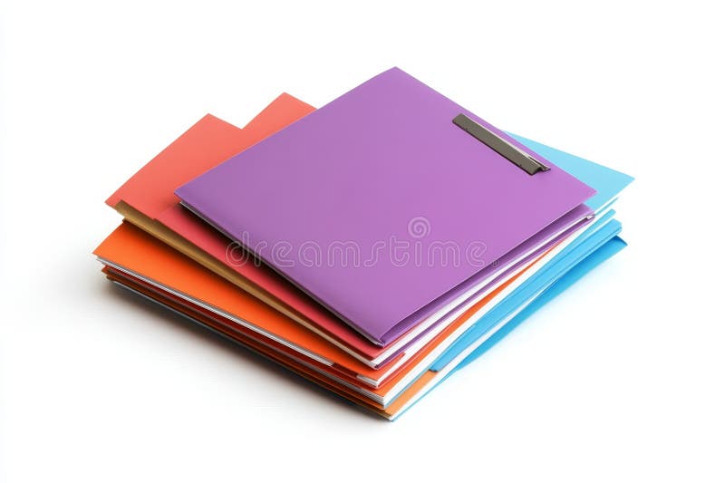 A Stack of Colorful File Folders Symbolizing Organization Efficiency ...