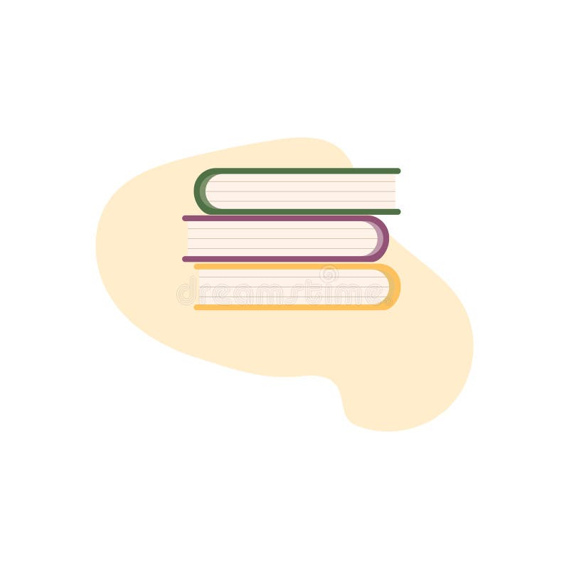 Stack of Colorful Hardcover Books. Vector Illustration Stock Vector ...