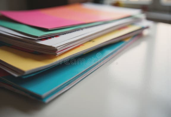 Stack of Colorful HIV Prevention Educational Materials on a Table Stock ...