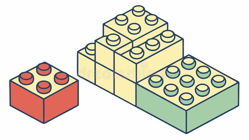 Stack of Colorful Lego Bricks Toy Childhood, Vector Design Generative ...