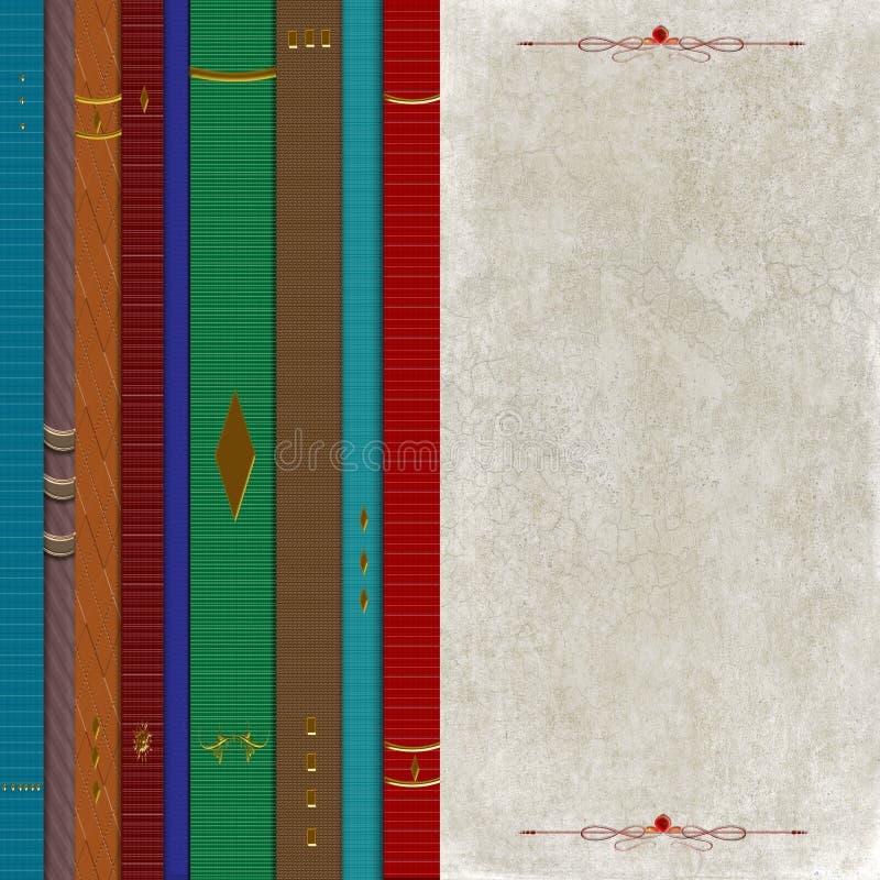 Stack of Colorful Library Books Background/Illustration, Available ...