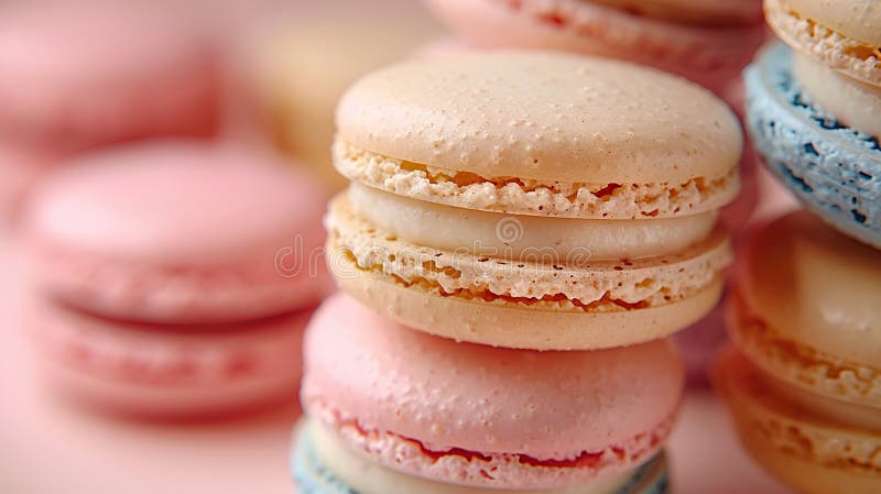 Stack of Colorful Macarons stock illustration. Illustration of food ...