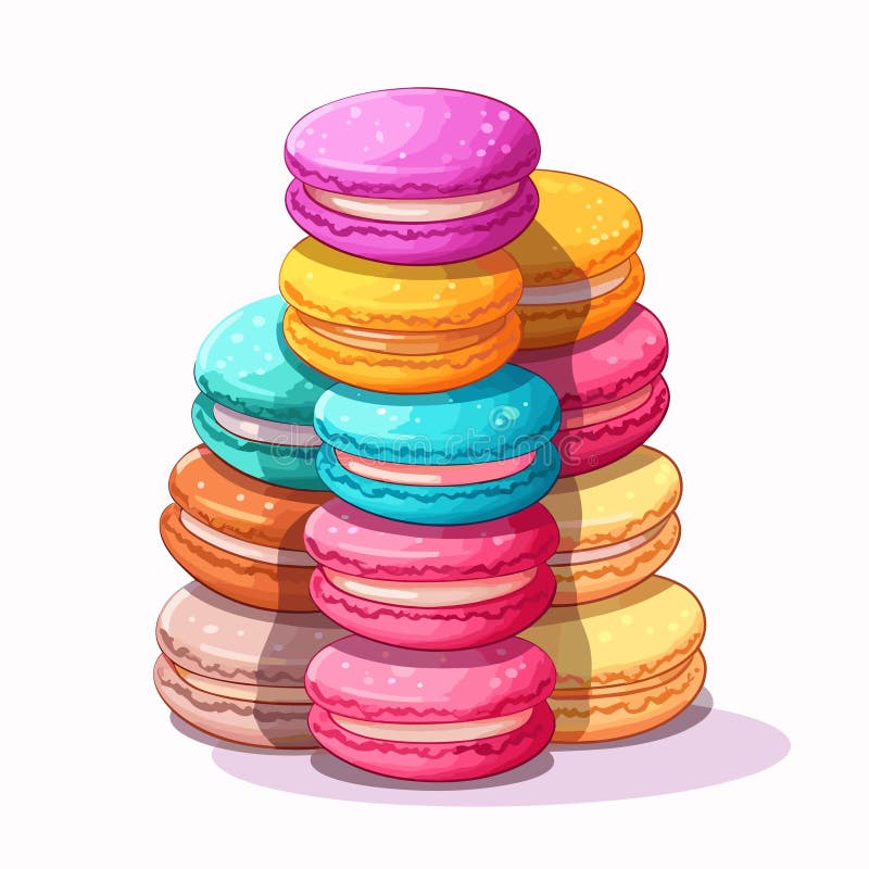Stack of Colorful Macaroons Vector Flat Isolated Illustration Stock ...