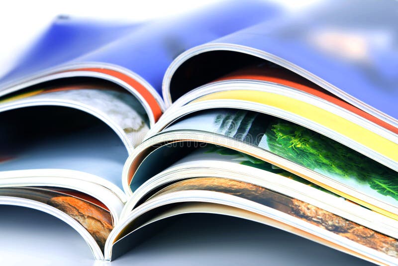 Stack of Colorful Magazines Stock Image - Image of leisure, publishing ...
