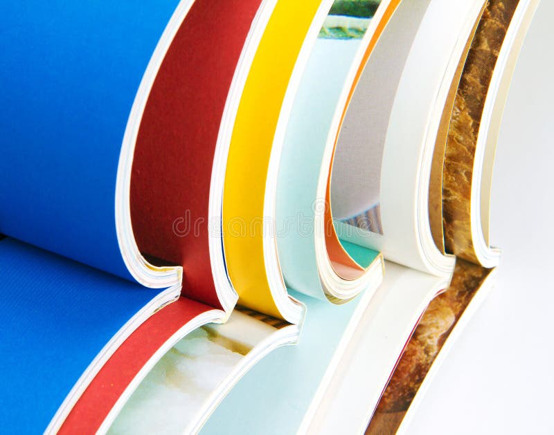 Stack of Colorful Magazines Stock Photo - Image of print, stack: 89564358