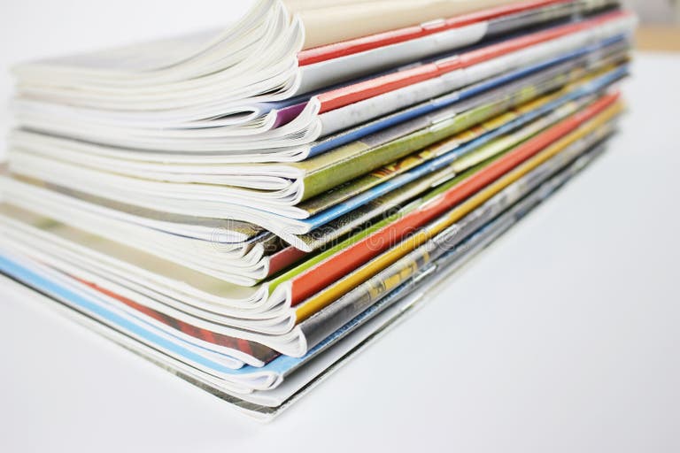 Stack of Colorful Magazines, Extremely Covers Stock Image - Image of ...