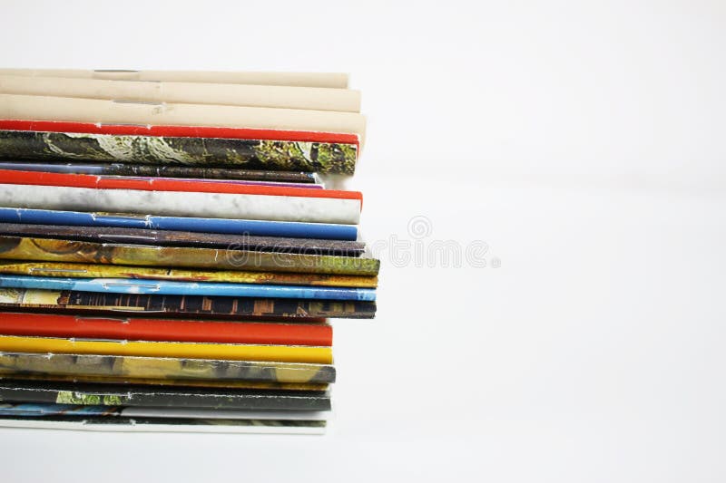 Stack of Colorful Magazines, Extremely Covers Stock Image - Image of ...
