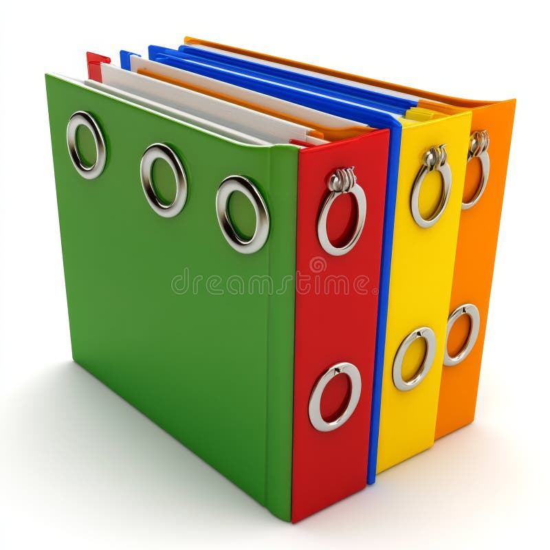 Stack Colourful Files Ai Generated Stock Photos - Free & Royalty-Free ...