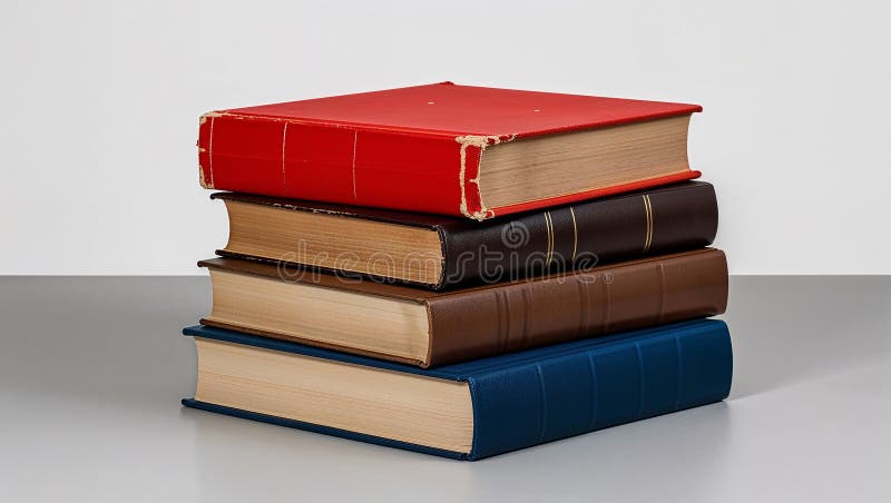 Stack of Colorful Old Books Forming a Tower of Knowledge Stock ...