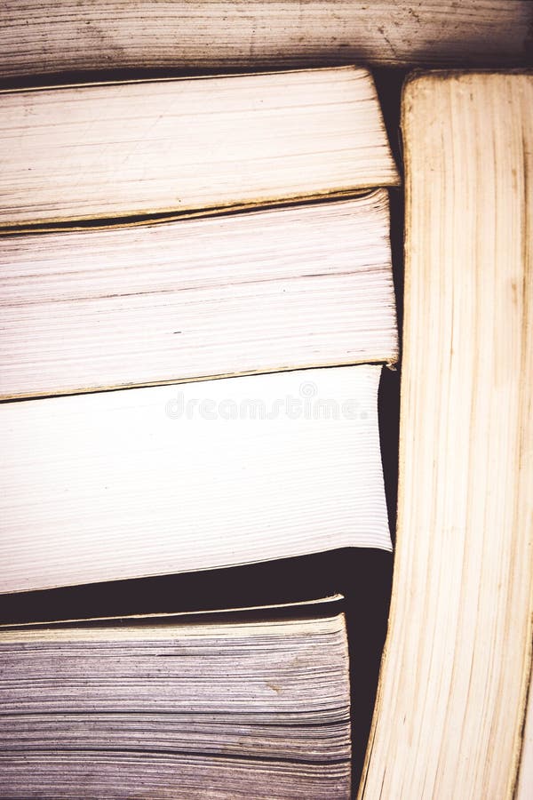 A Stack of Colorful Old Books Stock Photo - Image of learning, back ...