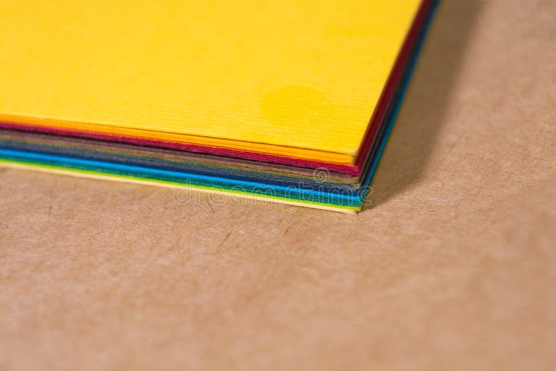 Stack of Colorful Paper. Blurring Background. the Corners of Sheets of ... Stack of Colorful Paper. Blurring Background. the Corners of Sheets of ...