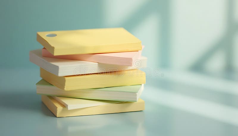 Stack of Colorful Paper Notes on Desk for Office or Home Stock ...