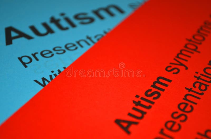 Word AUTISM , close up stock image. Image of green, community - 107942667