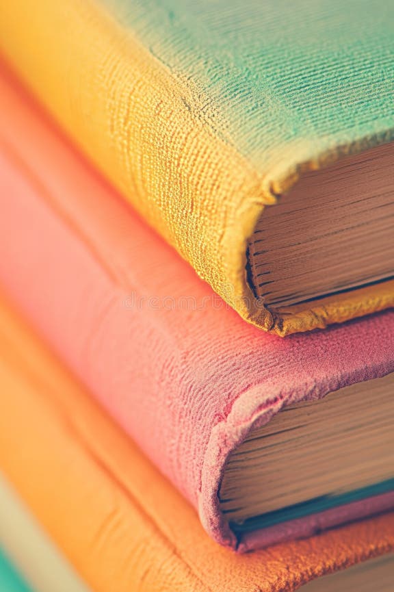 Stack of Colorful Pastel Textbooks, Education, Learning, and Knowledge ...