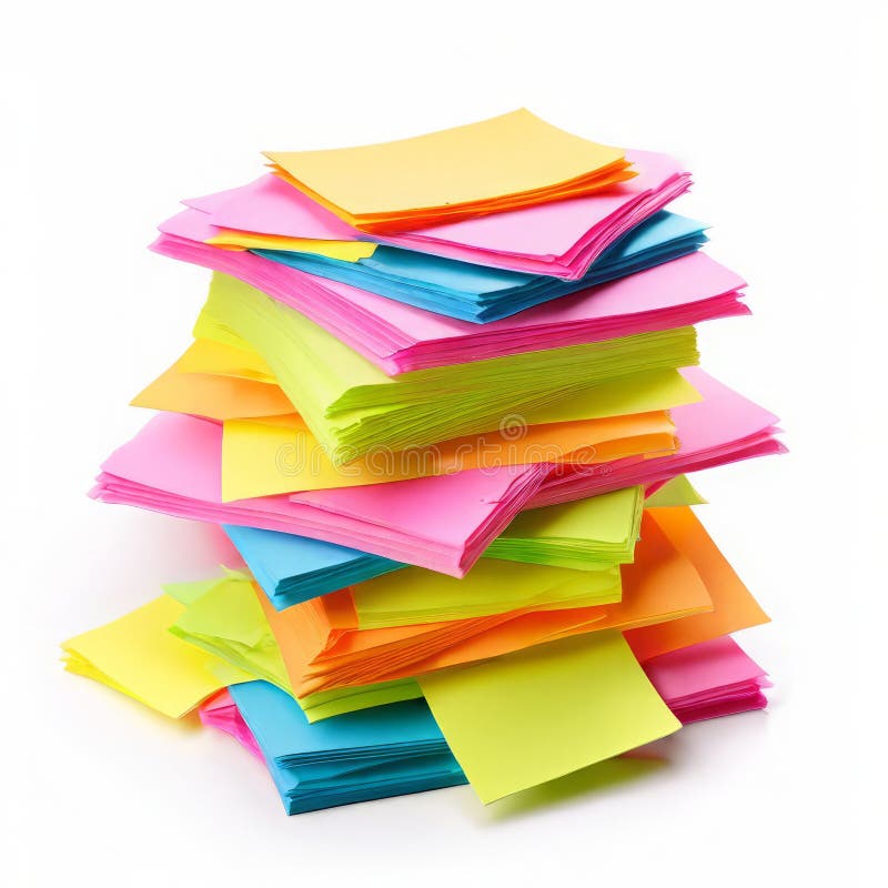 A Stack of Colorful Post it Notes K Uhd Very Detailed High Qual Stock ...