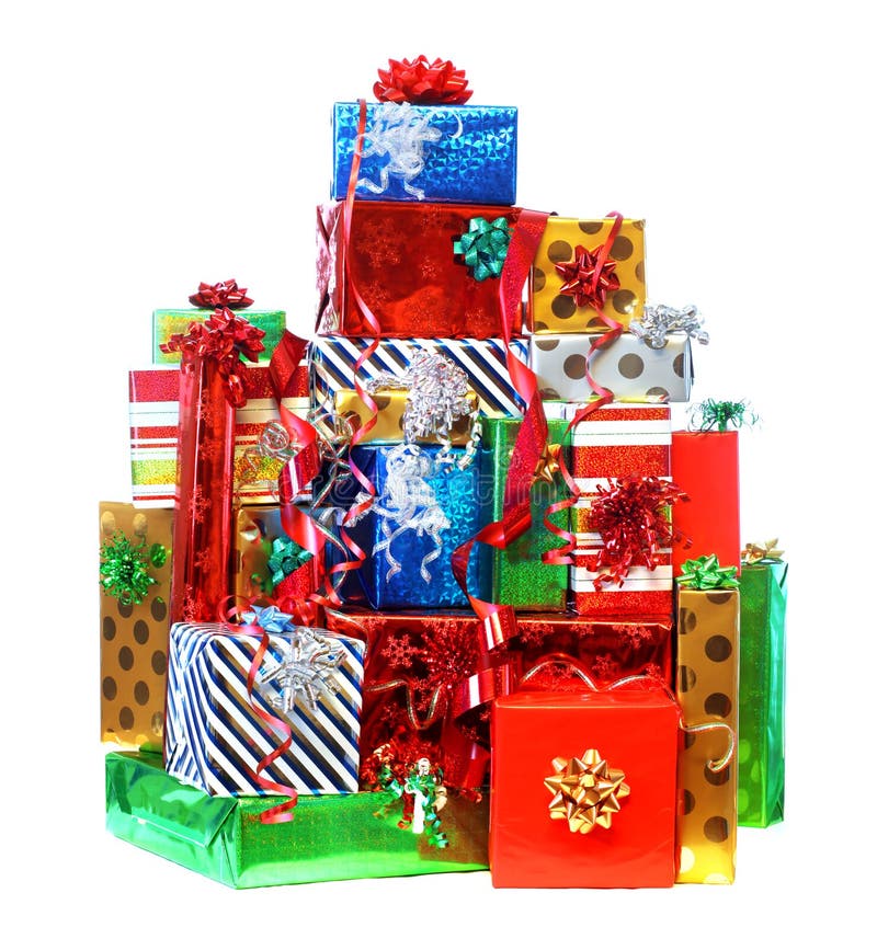 Stack of colorful presents stock photo. Image of stack - 80502704