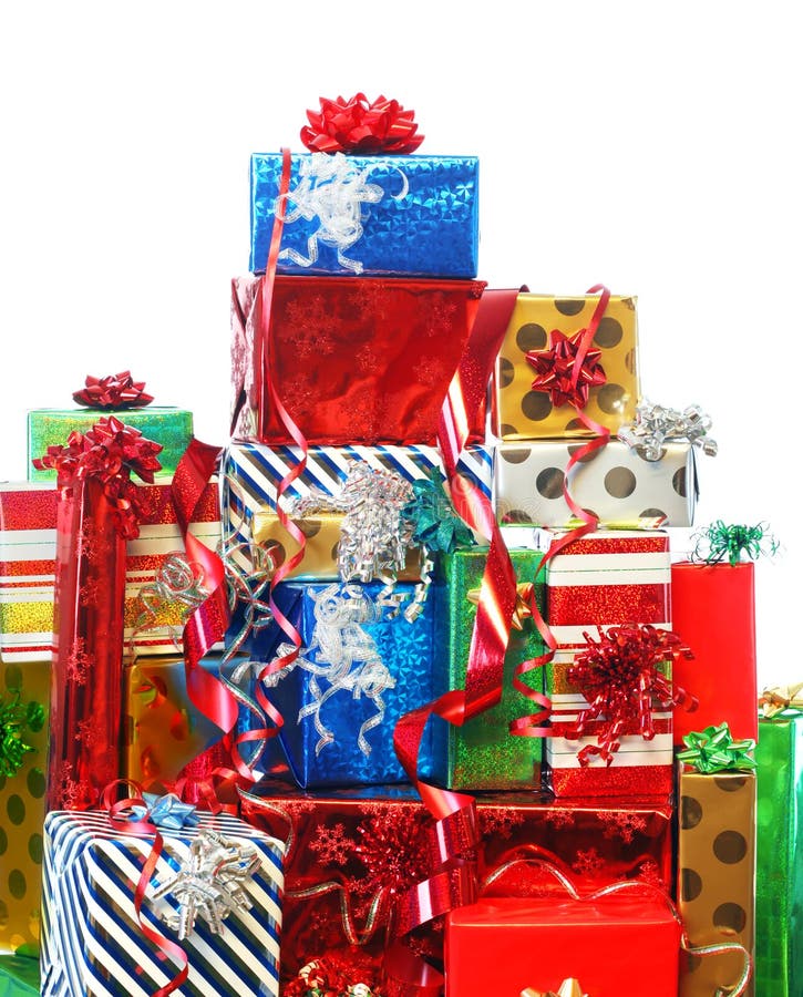 Stack of colorful presents stock photo. Image of stack - 80502704